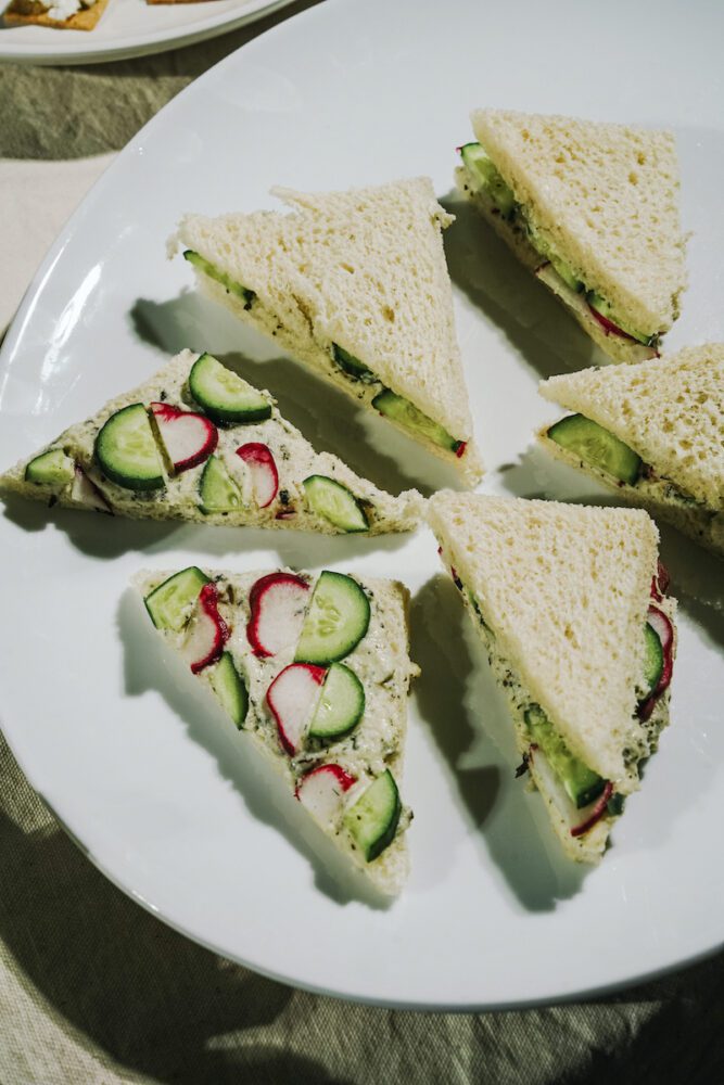 Tzatziki Tea Sandwiches - Gotham Greens Tzatziki Tea Sandwiches - Gotham Greens