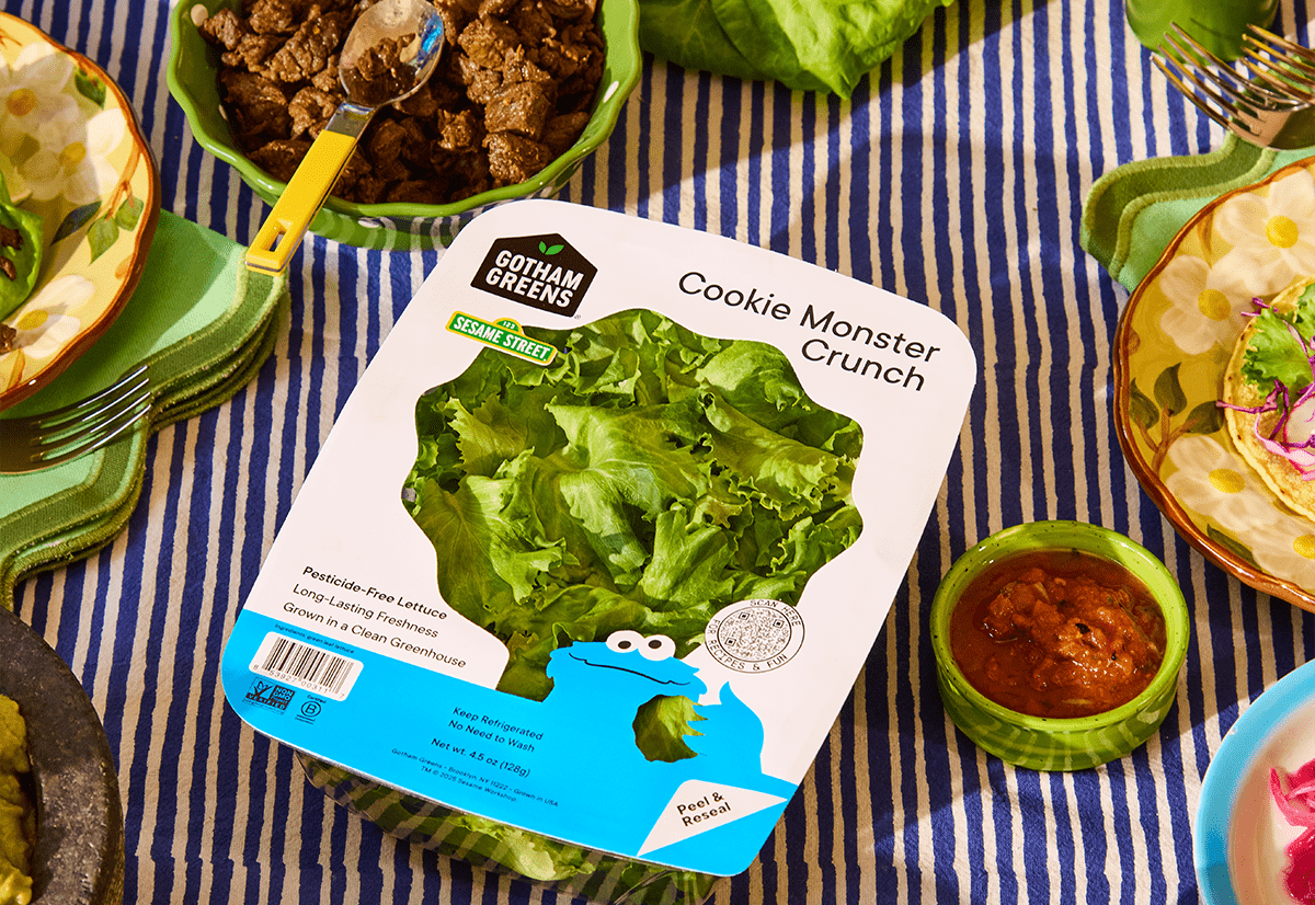 Cookie Monster Crunch Tacos - Gotham Greens